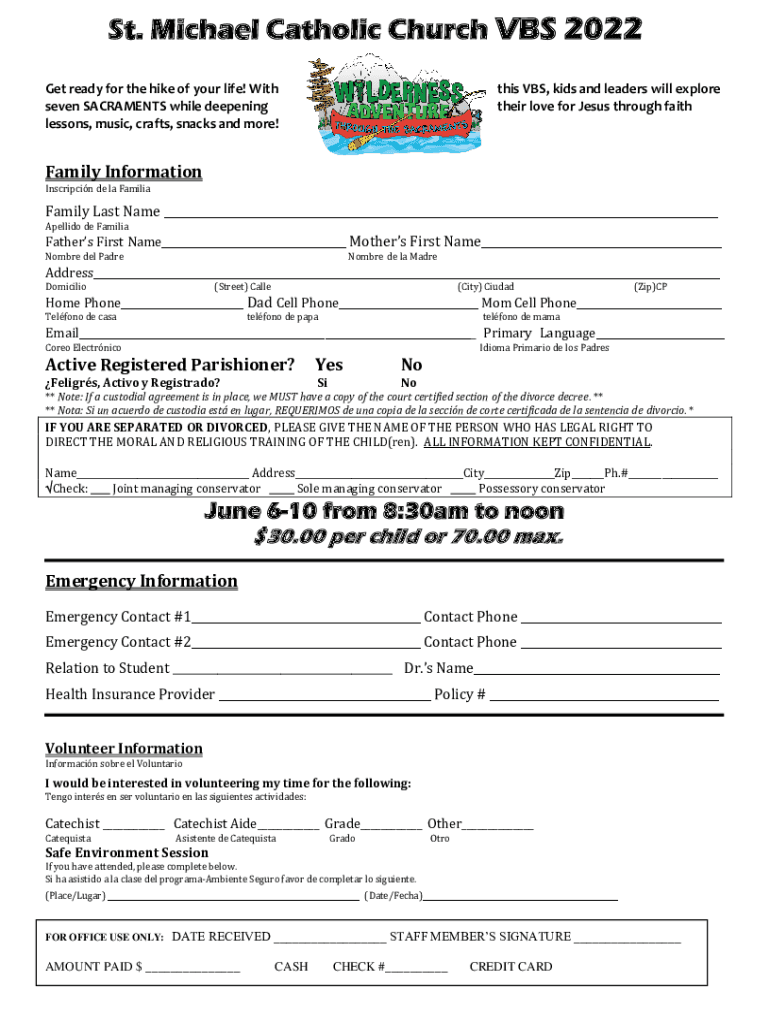 Fillable Online Free Vacation Bible School Curriculum (7 VBS Programs ...