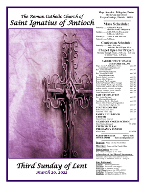 Fillable Online Saint Ignatius of Antioch Third Sunday of Lent ...