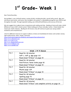 Fillable Online First Grade Spelling WordsFree 1st Grade weekly List ...