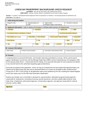 Fillable Online www.templateroller.comtemplate1729204Form RI-030 "Livescan Fingerprint ...