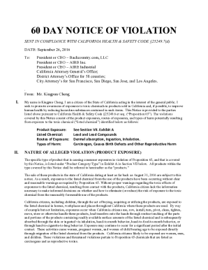 Fillable Online oag ca vdocuments.mx60-day-notice-of-violation-state60 ...