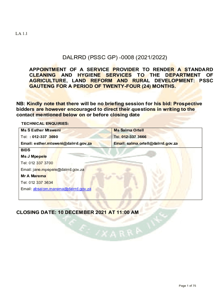 Fillable Online easytenders.co.zatendersrequest-for-proposalAPPOINTMENT ...