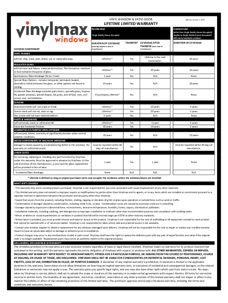 Fillable Online www.vinylmax.comVinylmax Vinyl Replacement and New ...