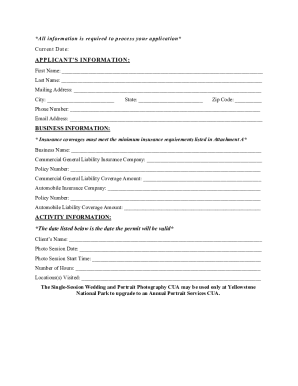 Fillable Online single-session portrait services commercial use Fax Email Print - pdfFiller