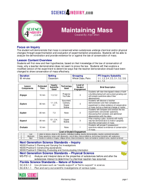 Fillable Online How do you show that mass is conserved in a chemical ...