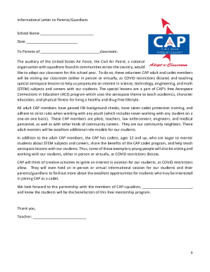 Fillable Online Adopt-A-Classroom Program - Civil Air Patrol Fax Email ...