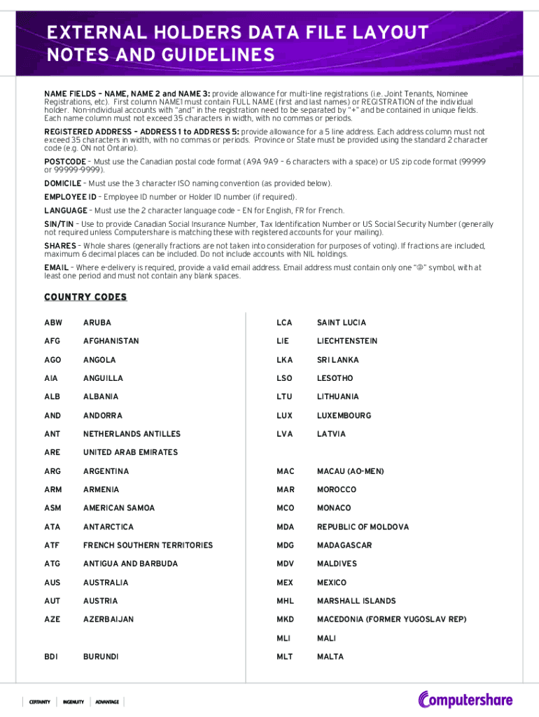 Fillable Online External Data File Layout Notes And Guidelines English 6635