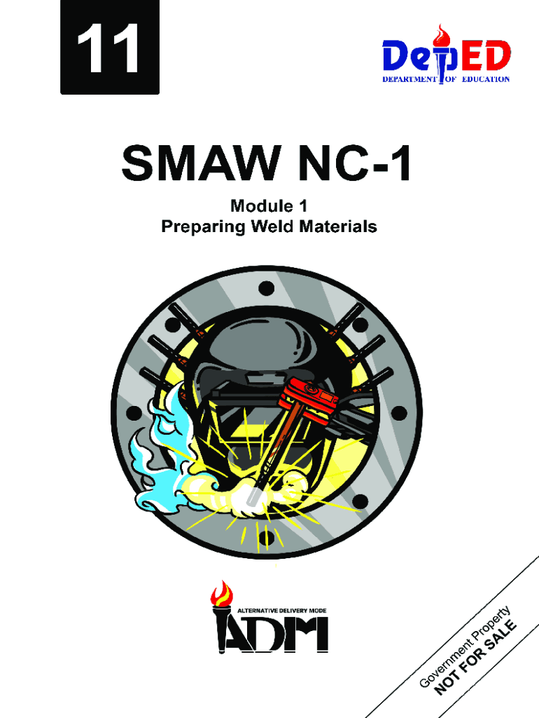 Fillable Online Shielded Metal Arc Welding (SMAW) NC-1 - Senior High ...
