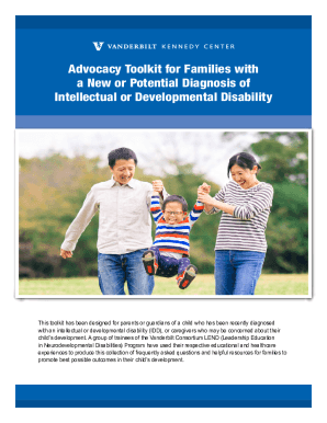 Fillable Online Advocacy Toolkit for Families with a New or Potential ...