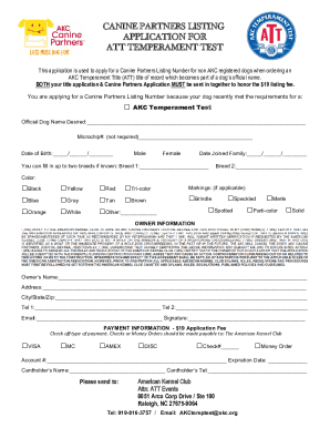 Fillable Online www.akc.orgwp-contentuploadsCANINE PARTNERS LISTING ...