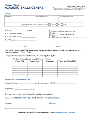 Fillable Online fill.ioCPS-Unit-1-TA-ApplicationFill - Free fillable ...