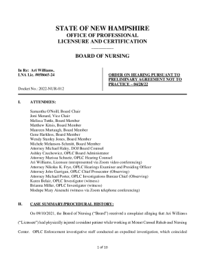 Fillable Online New Hampshire Board of NursingNH Office of Professional ...