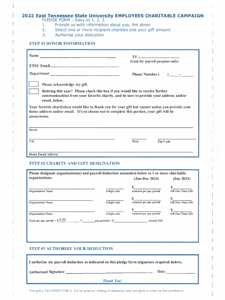 Fillable Online Policies and Procedures - East Tennessee State ...