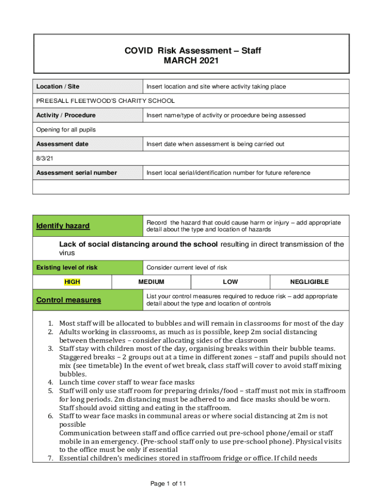Fillable Online CHILDREN'S SERVICES RISK ASSESSMENT TEMPLATE FORM ...