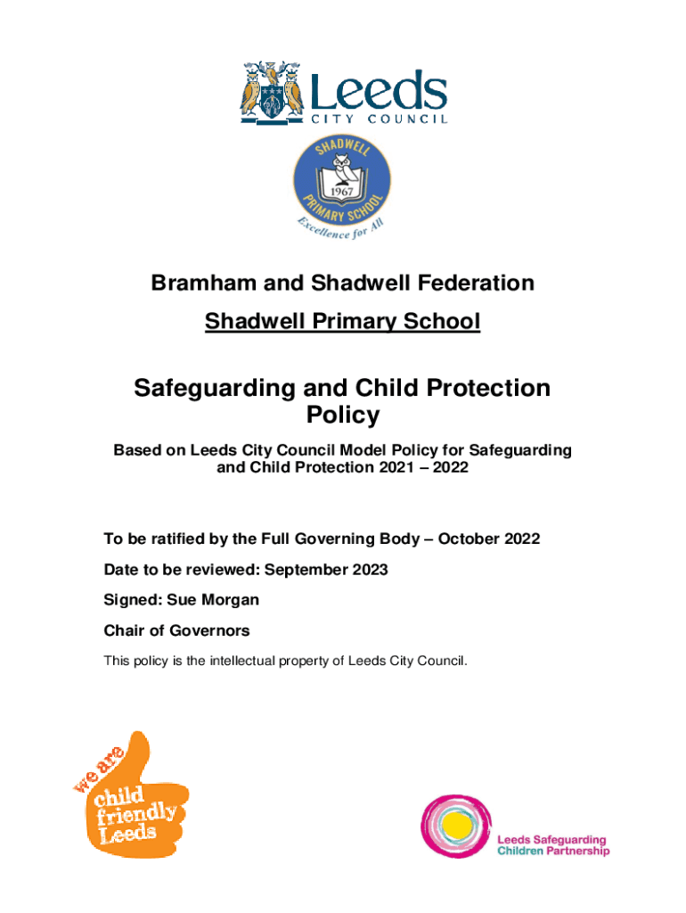 Fillable Online Safeguarding and Child Protection Policy - Schudio Fax ...
