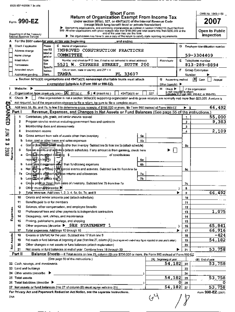 Fillable Online Short Form Foam 9W-EZ ReturnofOrganization ...