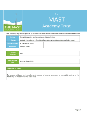 Fillable Online Scheme of DelegationThe Mast Academy Trust Fax Email ...