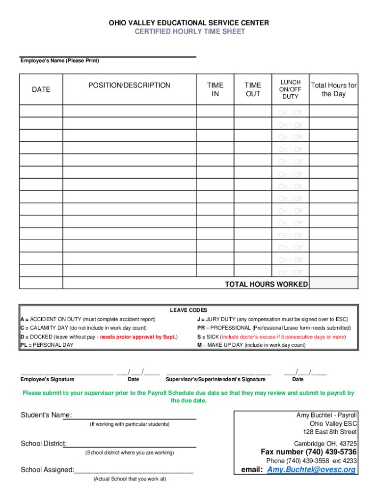 Fillable Online Homepage - Ohio Valley Educational Service ...