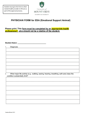 Fillable Online umo.eduUMOPHYSICIAN-FORM-for-ESAPDFFORMPHYSICIAN FORM ...