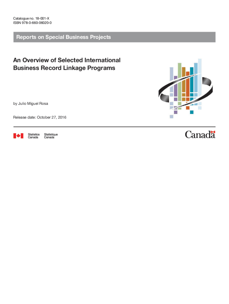Fillable Online An Overview of Selected International Business Record Linkage Programs Fax Email ...
