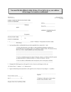 Fillable Online Address Confidentiality Affidavit Form.docx Fax Email ...