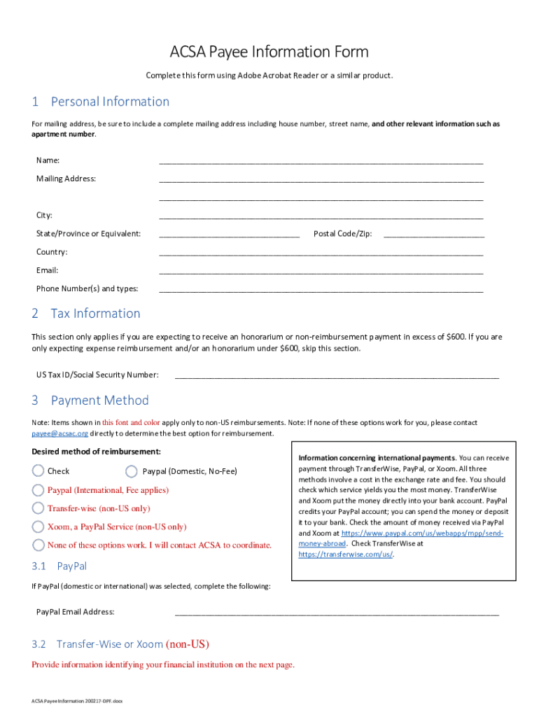 Fillable Online Representative Payee Program - Fact Sheet (English)Payee Information Portal (PIP ...