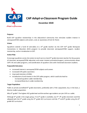 Fillable Online CAP Adopt-a-Classroom Program Guide - Civil Air Patrol ...
