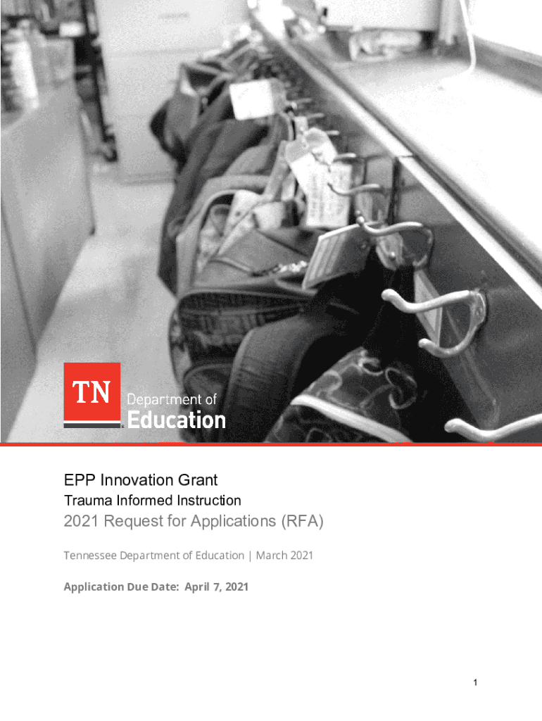 Fillable Online EPP Innovation Grant - Trauma Informed Instruction - TN.gov Fax Email Print ...