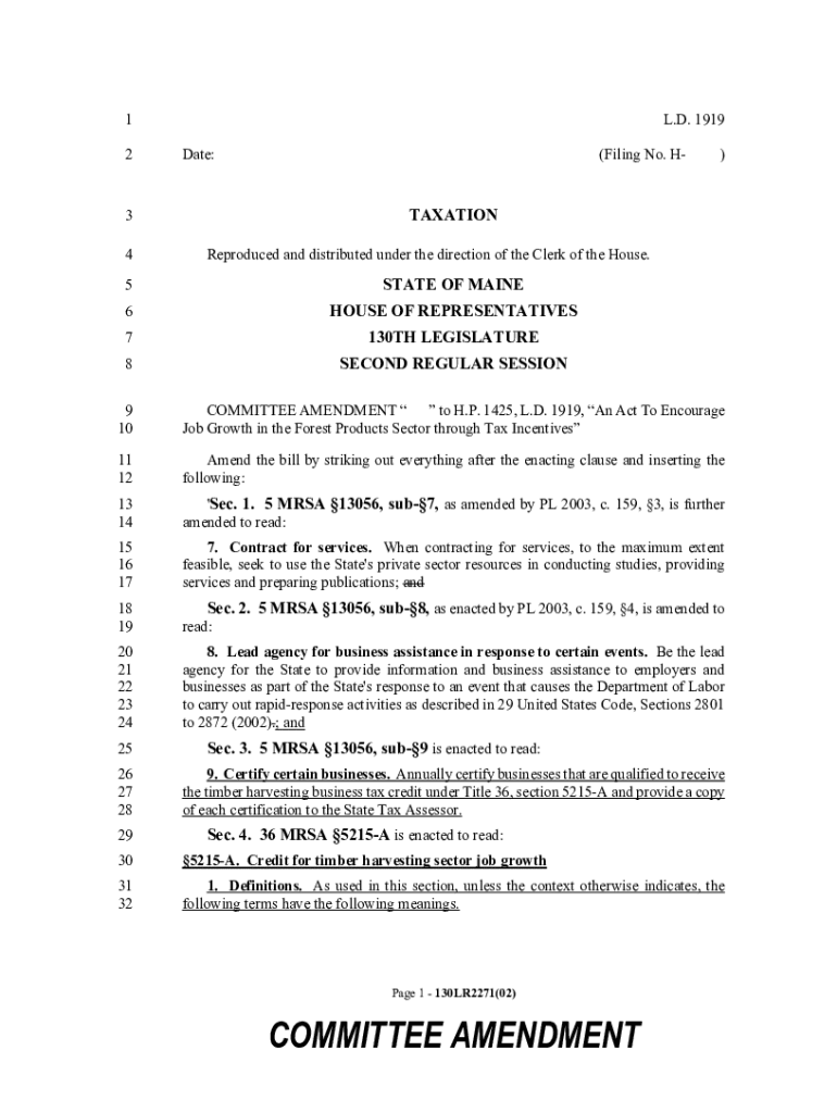 Fillable Online legislature maine blog.saginfotech.comtds-returns-forms ...