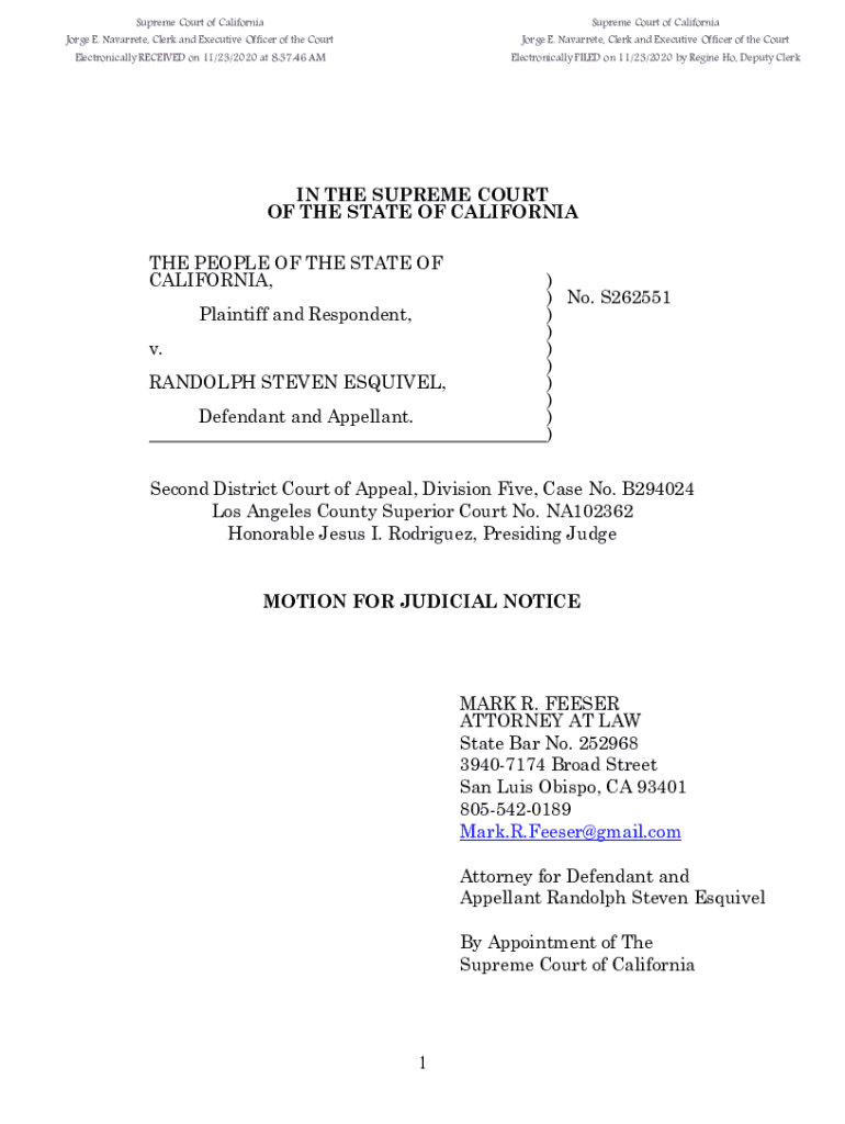 Fillable Online 3-s262551-app-req-jud-notice-112320.pdf - California Courts Fax Email Print ...