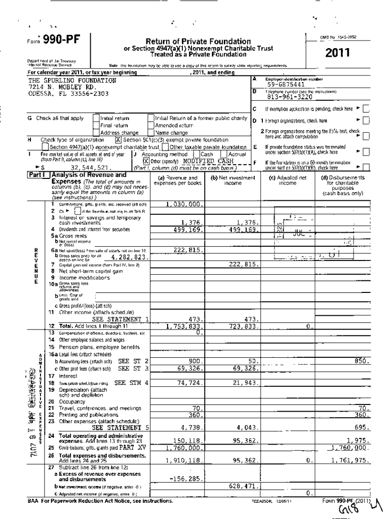 Fillable Online www.irs.govpubirs-soi990-PF Return of Private ...