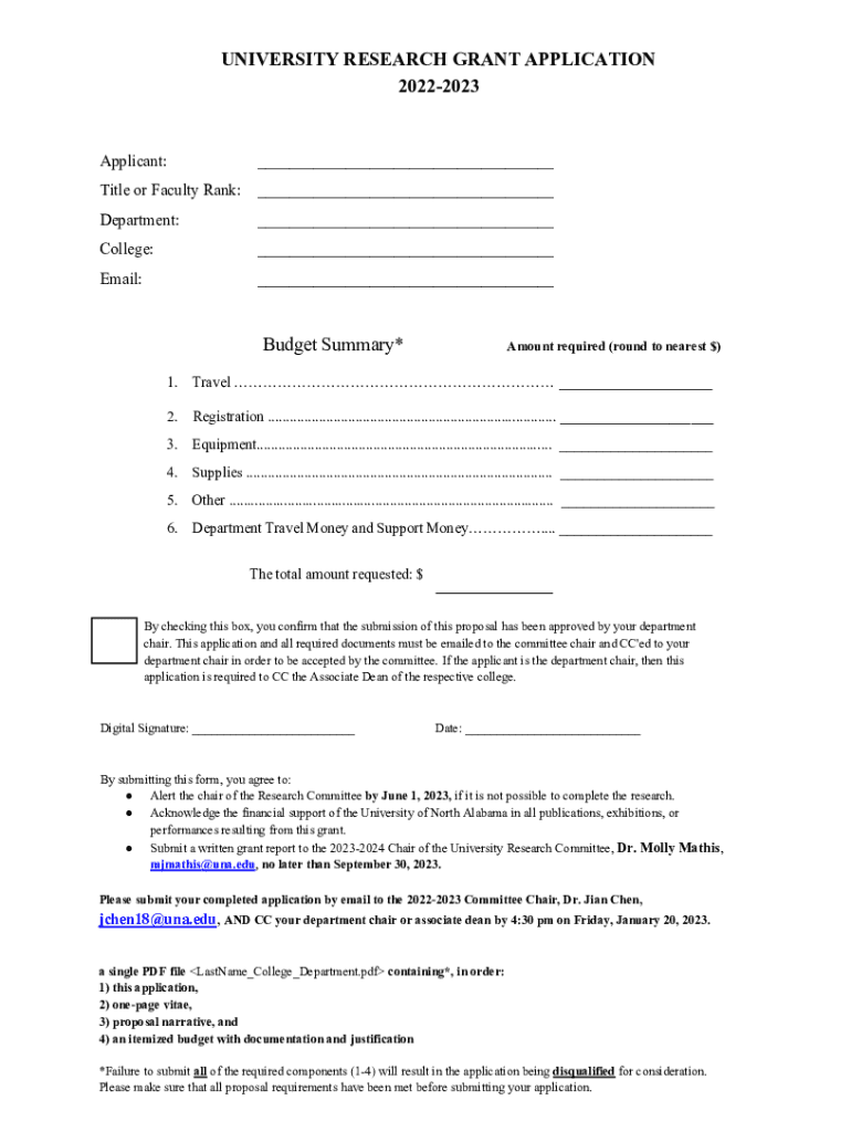 Fillable Online 2022-2023-university-research-grant-application.pdf Fax ...
