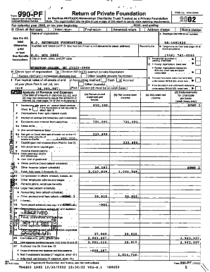 Fillable Online Form 990 PF Return ofPrivate Foundation Fax Email Print ...