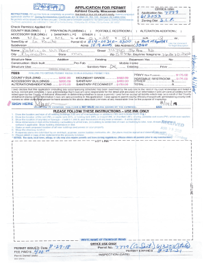 Fillable Online co ashland wi Building Permit Information - Zoning ...