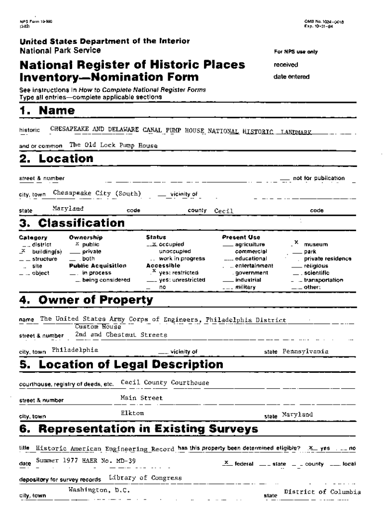 Fillable Online National Park Service National Register of Historic Places - Rhode Island Fax ...