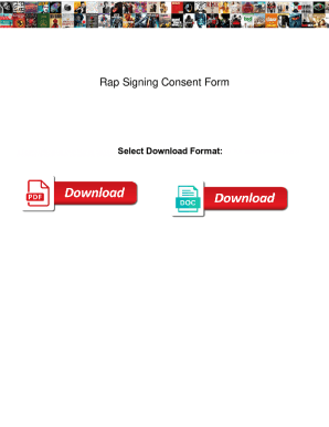 Fillable Online Rap Signing Consent Form. Rap Signing Consent Form ...