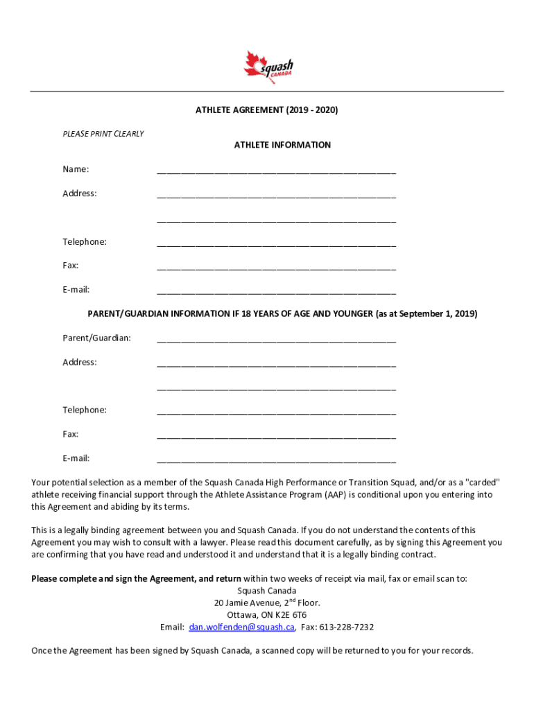 Fillable Online JUNIOR NATIONAL SQUAD ELIGIBILITY AND SELECTION CRITERIA - Squash Canada Fax ...