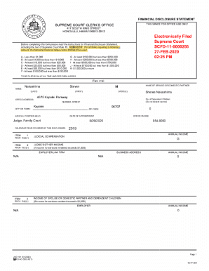 Fillable Online Financial Disclosure Statement (SC-P-289) for Steven M ...