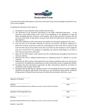 Fillable Online Slb Declaration Form - Fill Out and Sign Printable PDF ...