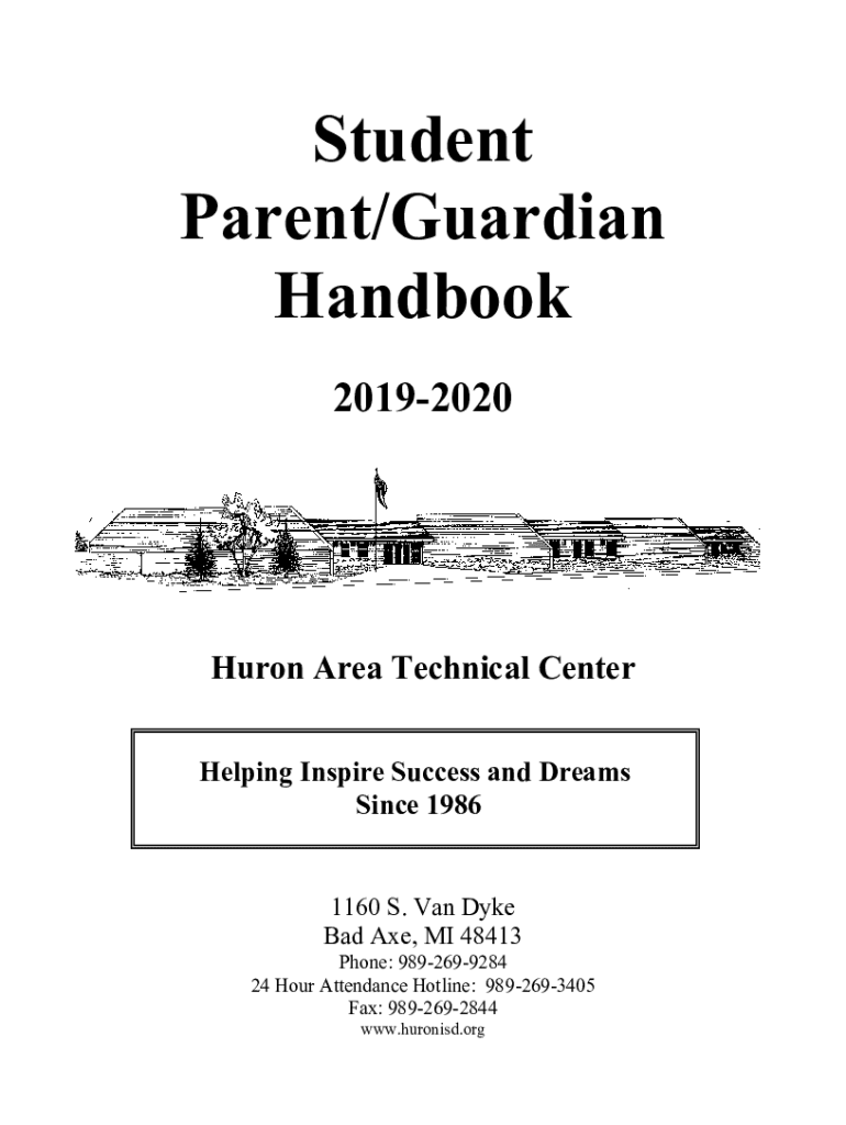 Fillable Online Student Parent/Guardian Handbook - SCHOOLinSITES Fax ...