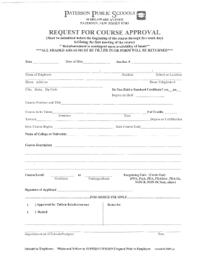 Fillable Online Request For Course Approval Fax Email Print - pdfFiller