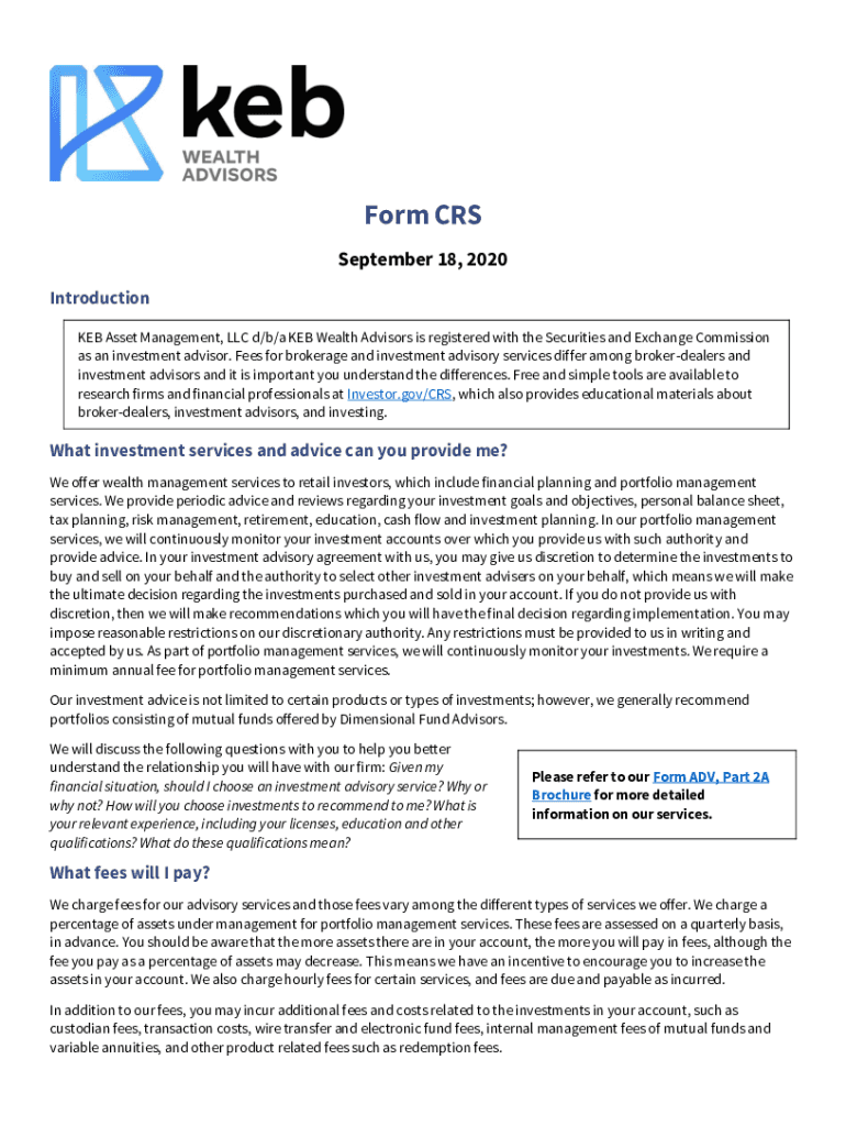 Fillable Online Form Crs Relationship Summary Amendments Toform
