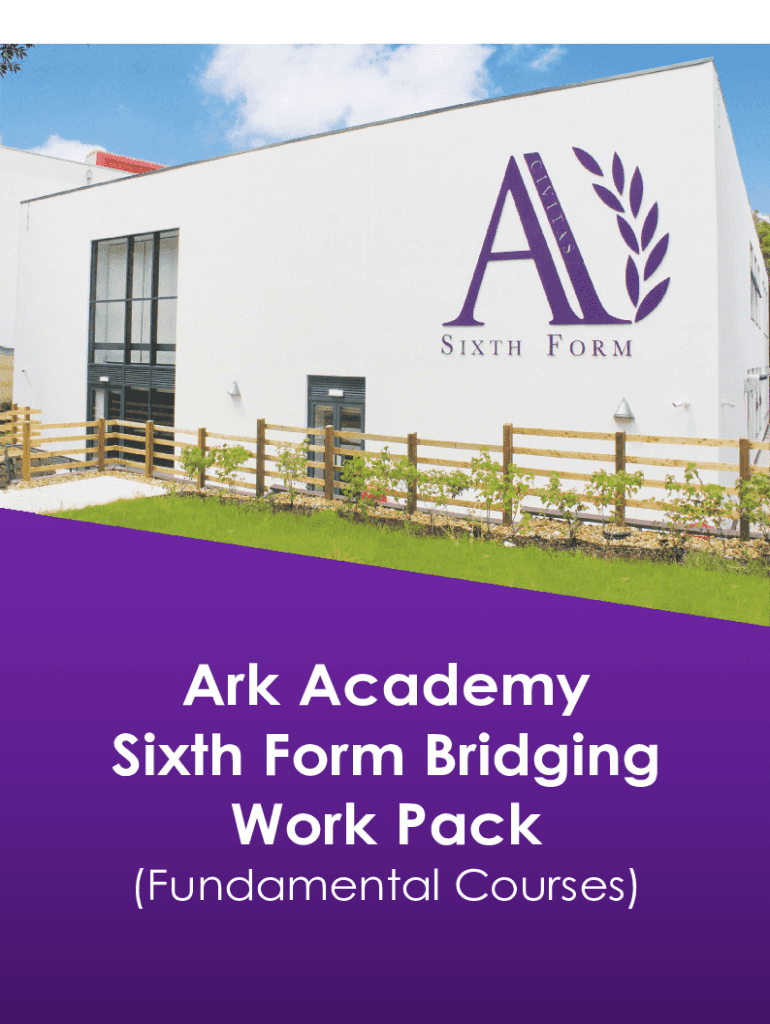 Fillable Online Ark Academy Sixth Form Bridging Work Pack (Fundamental ...