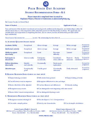 Fillable Online eforms.comrecommendation-letterstudentStudent Recommendation Letter Templatewith ...