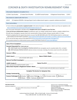 Fillable Online ldh.la.govassetsophRevised /2 CORONER & DEATH ...