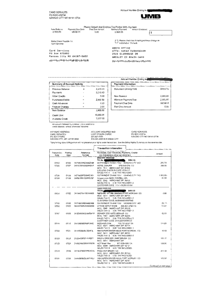 Fillable Online Account Number Ending ln:'lt - SCHOOLinSITES Fax Email ...