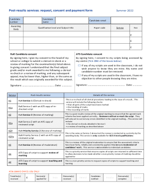 Fillable Online 21-22-Summer-Post-results-services-request-consent-and ...