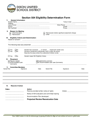Fillable Online www.uslegalforms.comform-library292863-sectionSECTION 504 ELIGIBILITY ...