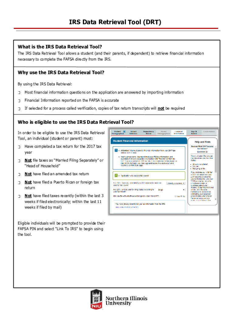 Fillable Online Why can't i use the irs data retrieval tool?Why Use the ...