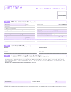 Fillable Online media.doterra.comusenACCOUNT INFORMATION CHANGE FORM ...